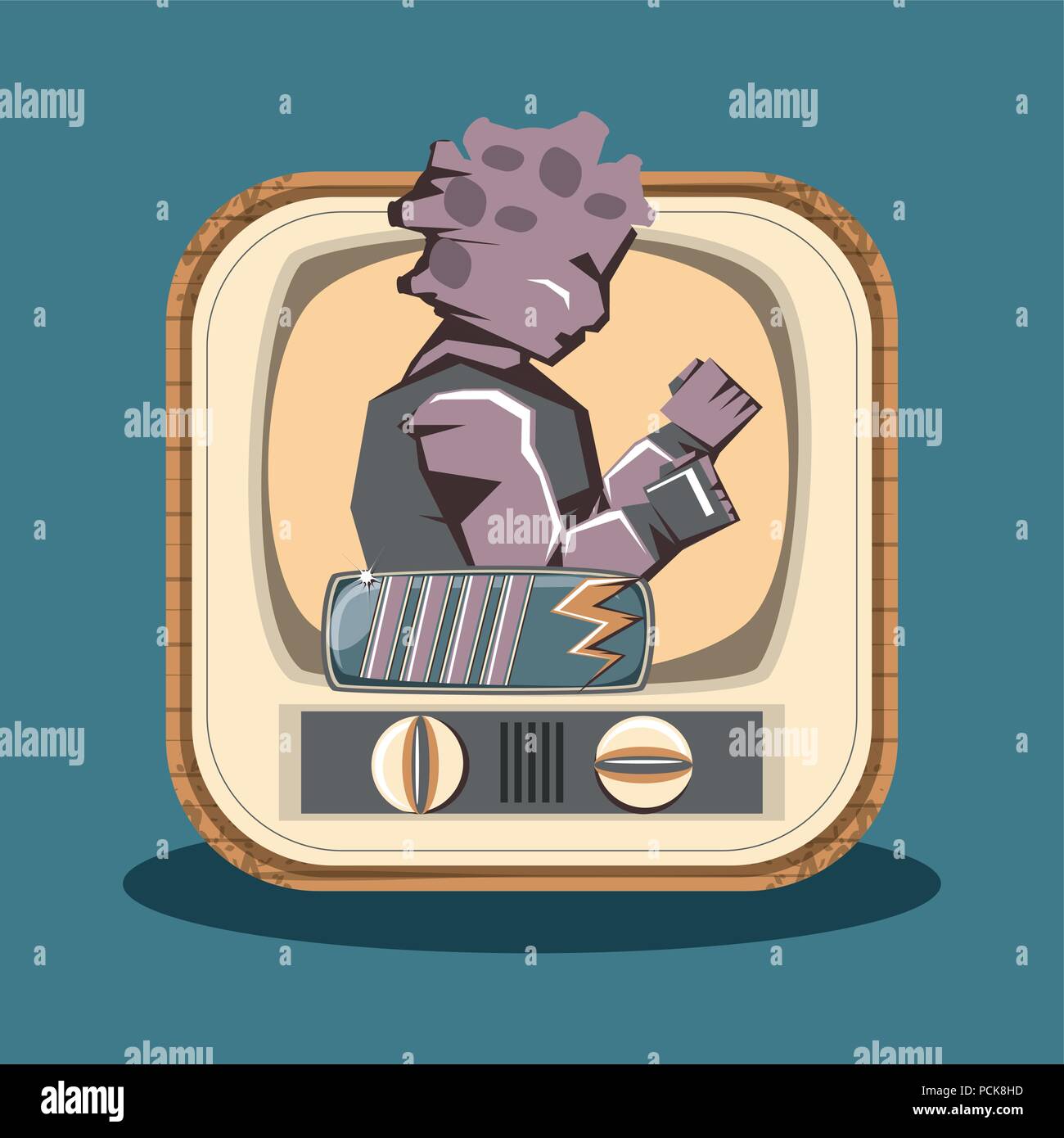 Tv monster cartoon hi-res stock photography and images - Alamy