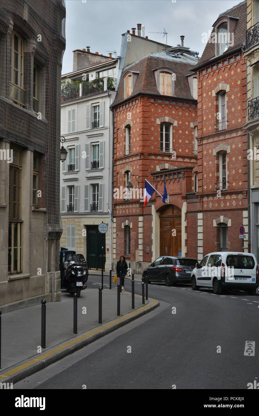 Random street view in Paris Stock Photo - Alamy