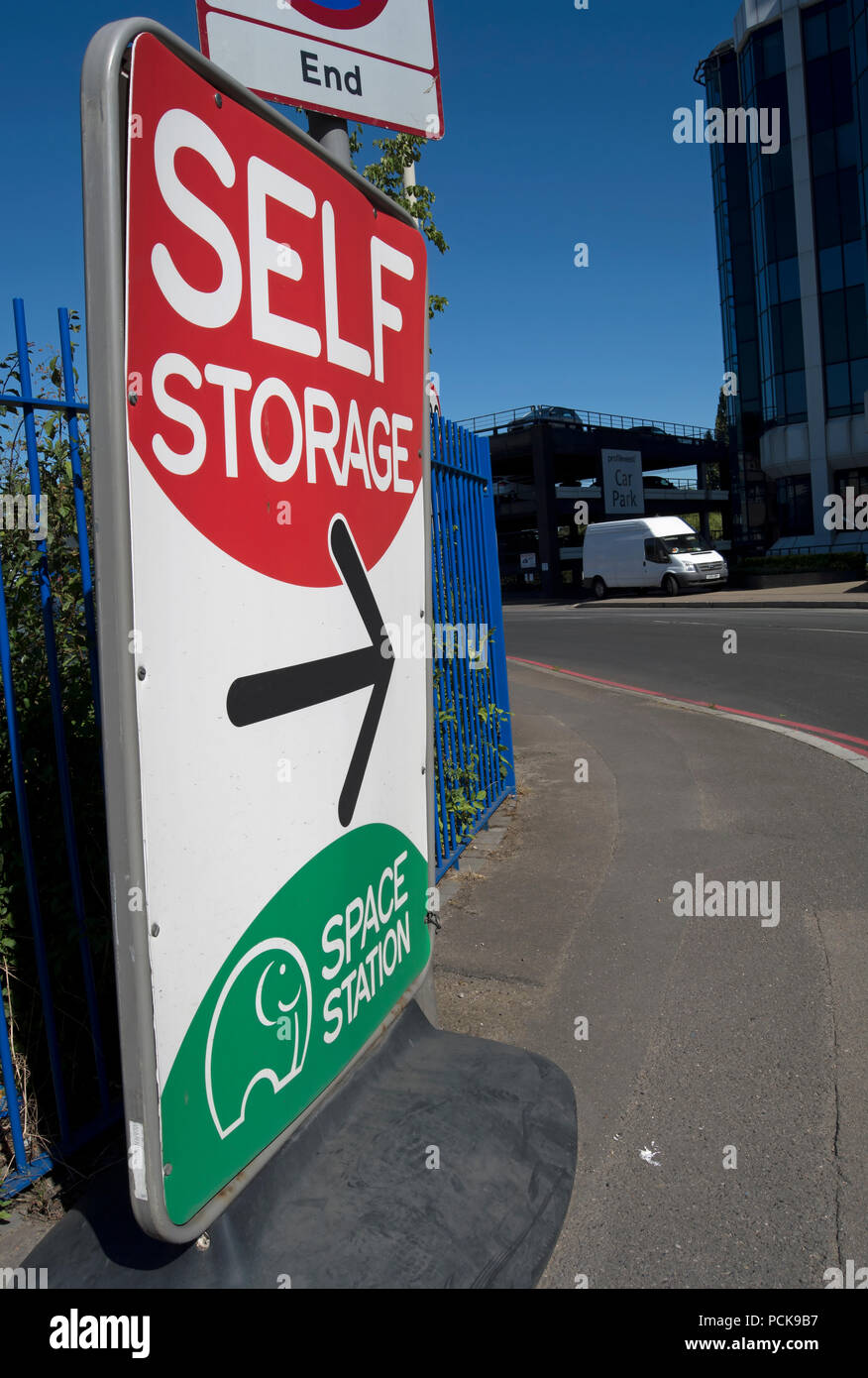 standing board street advert and directions for a self storage facility ...