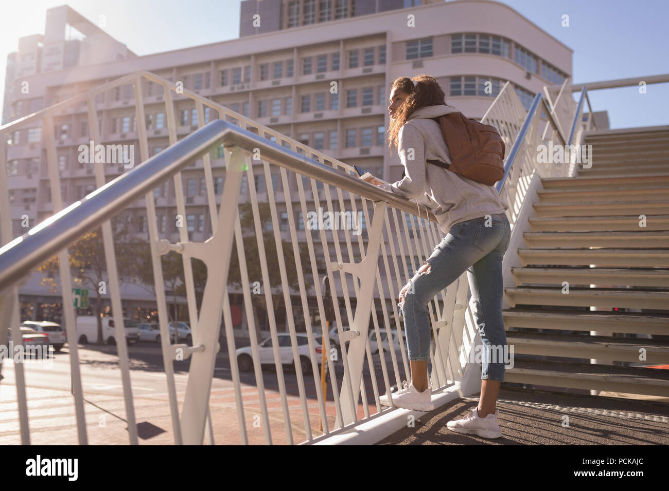 Railing street hi-res stock photography and images - Alamy