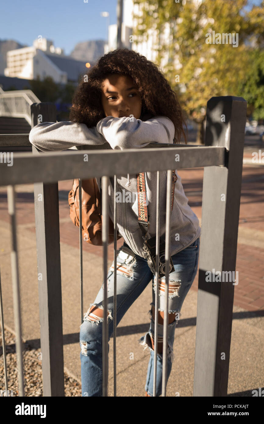 Railing street hi-res stock photography and images - Alamy