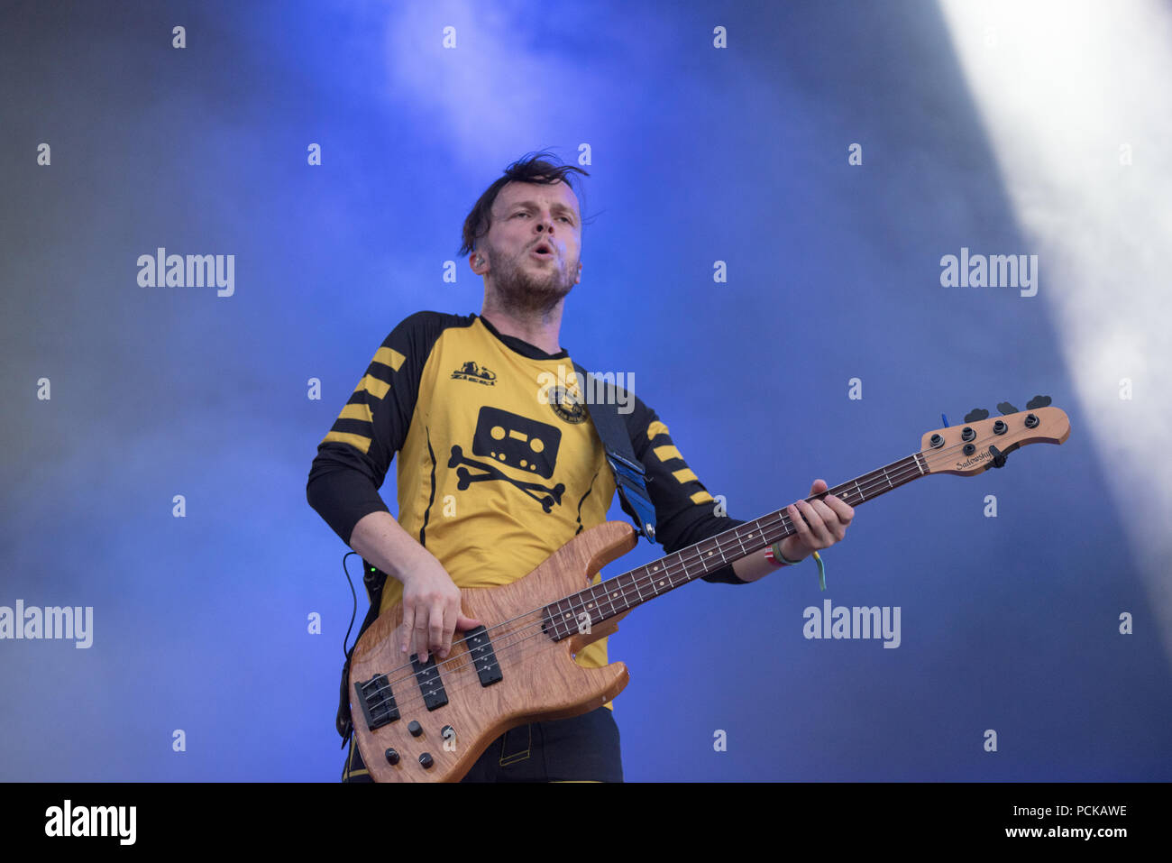 BONTIDA, ROMANIA - JULY 22, 2018: Bosnian rock band Dubioza Kolektiv ...