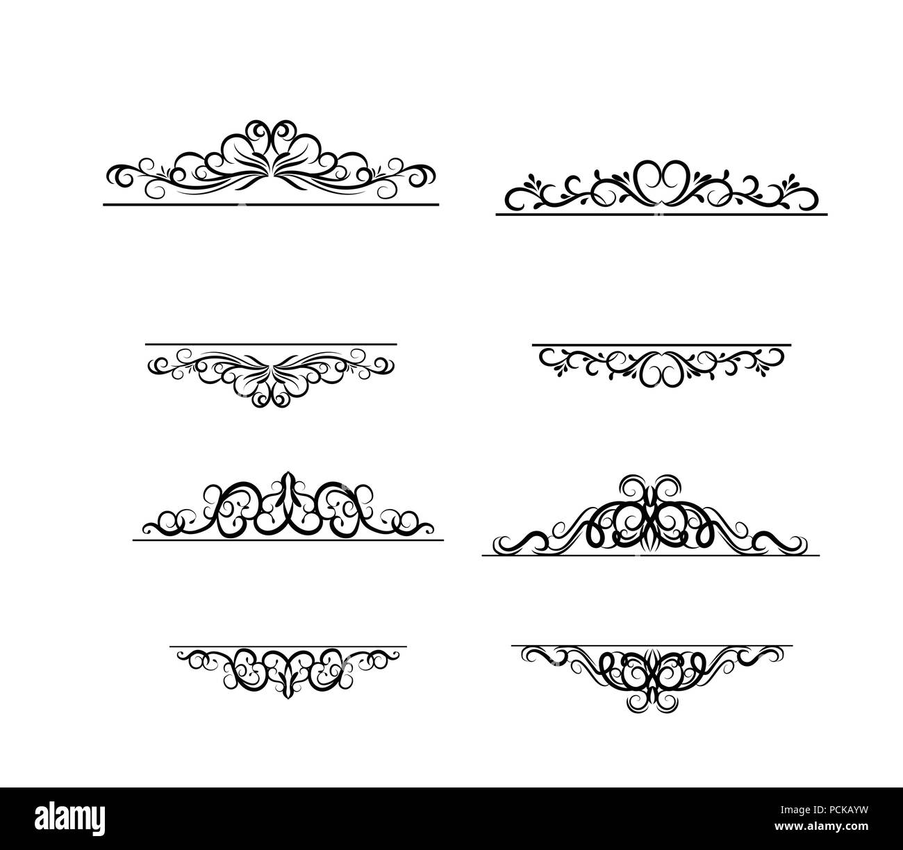 Vintage vector swirl frame set Stock Vector Image & Art - Alamy