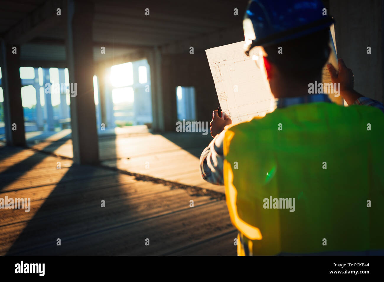 Young business man construction site engineer Stock Photo - Alamy
