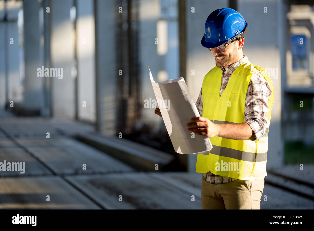 Construction foreman on the job site Stock Photo - Alamy