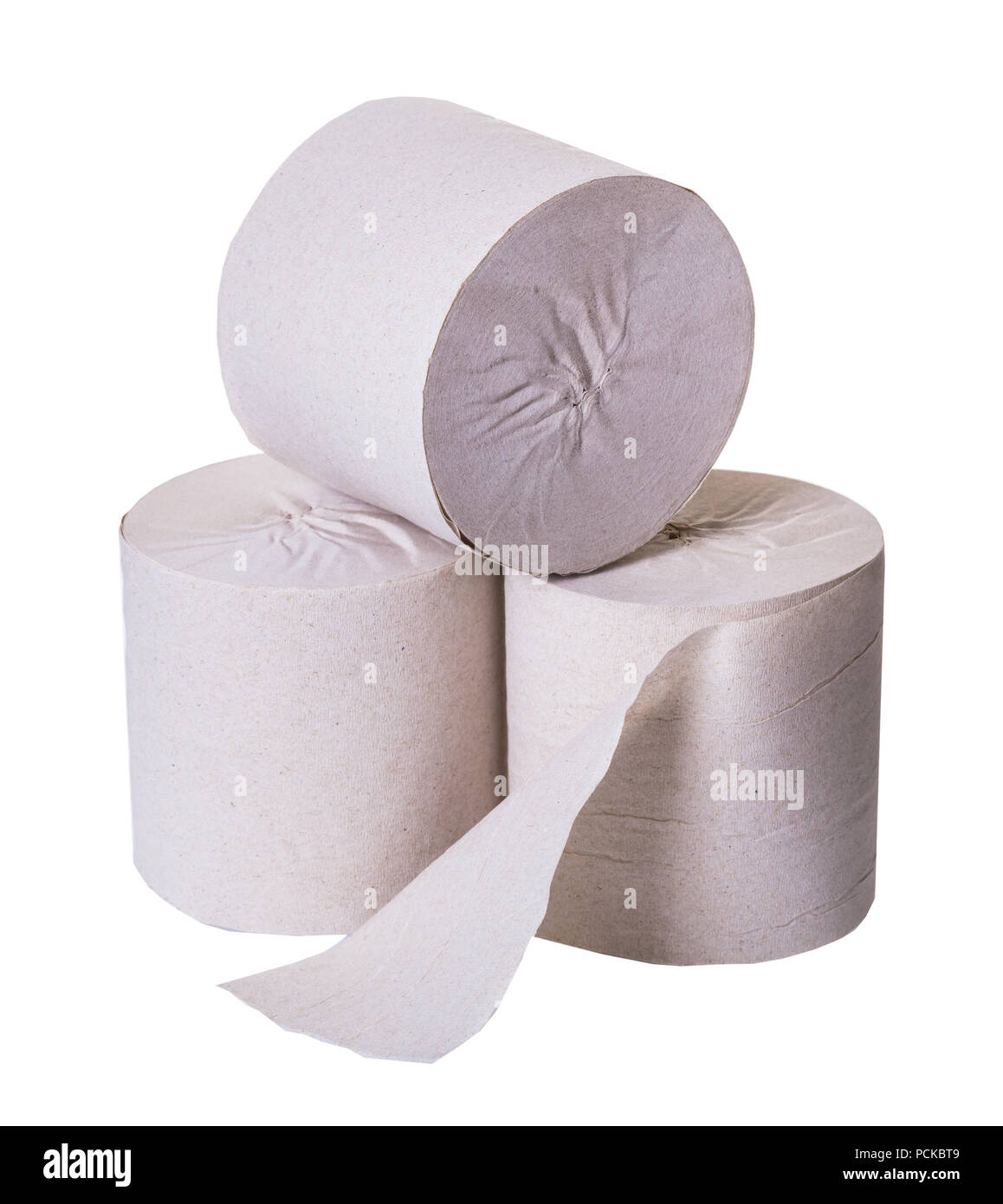 toilet paper close-up on white isolated background Stock Photo - Alamy