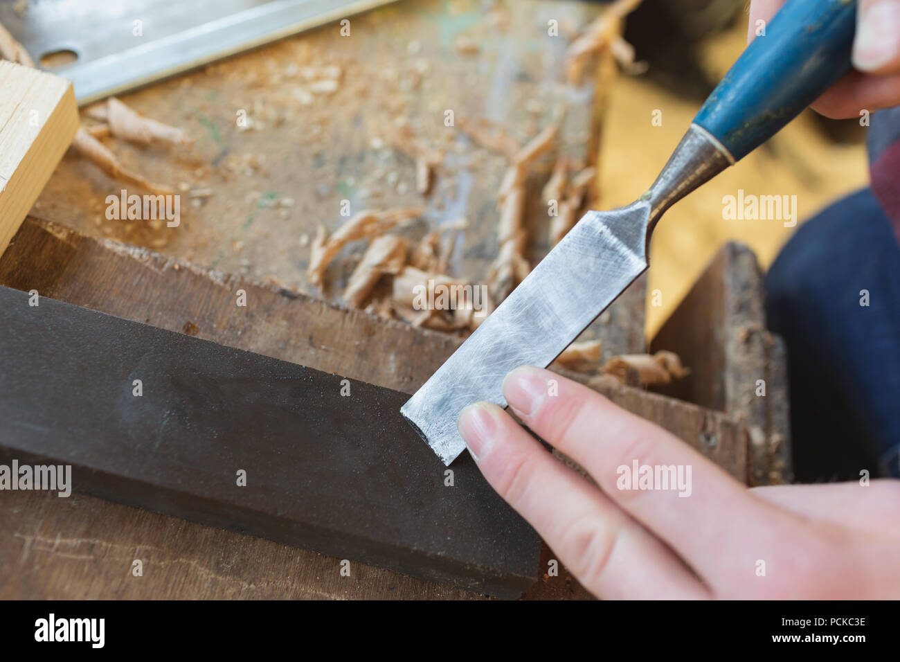 Male carpenter work close hi-res stock photography and images - Alamy