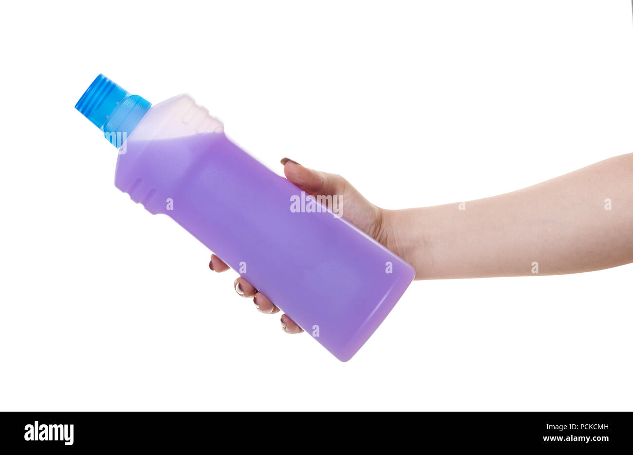 Bottle detergent in hand hi-res stock photography and images - Alamy