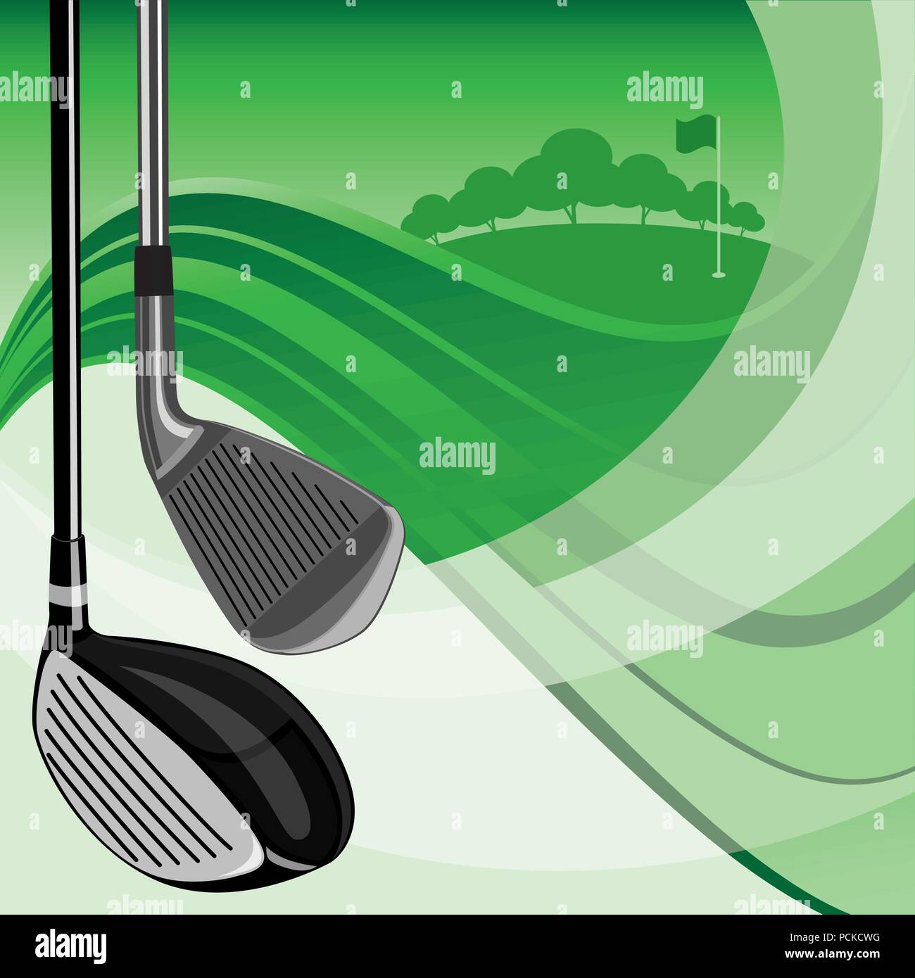 Golf Club Background Two golf clubs over a gradient golf background ...