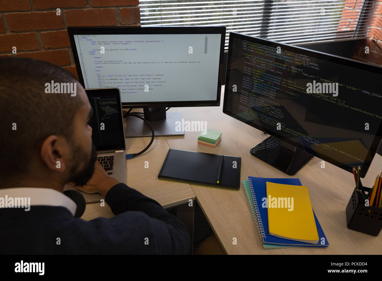 Attentive executive using desktop hi-res stock photography and images ...