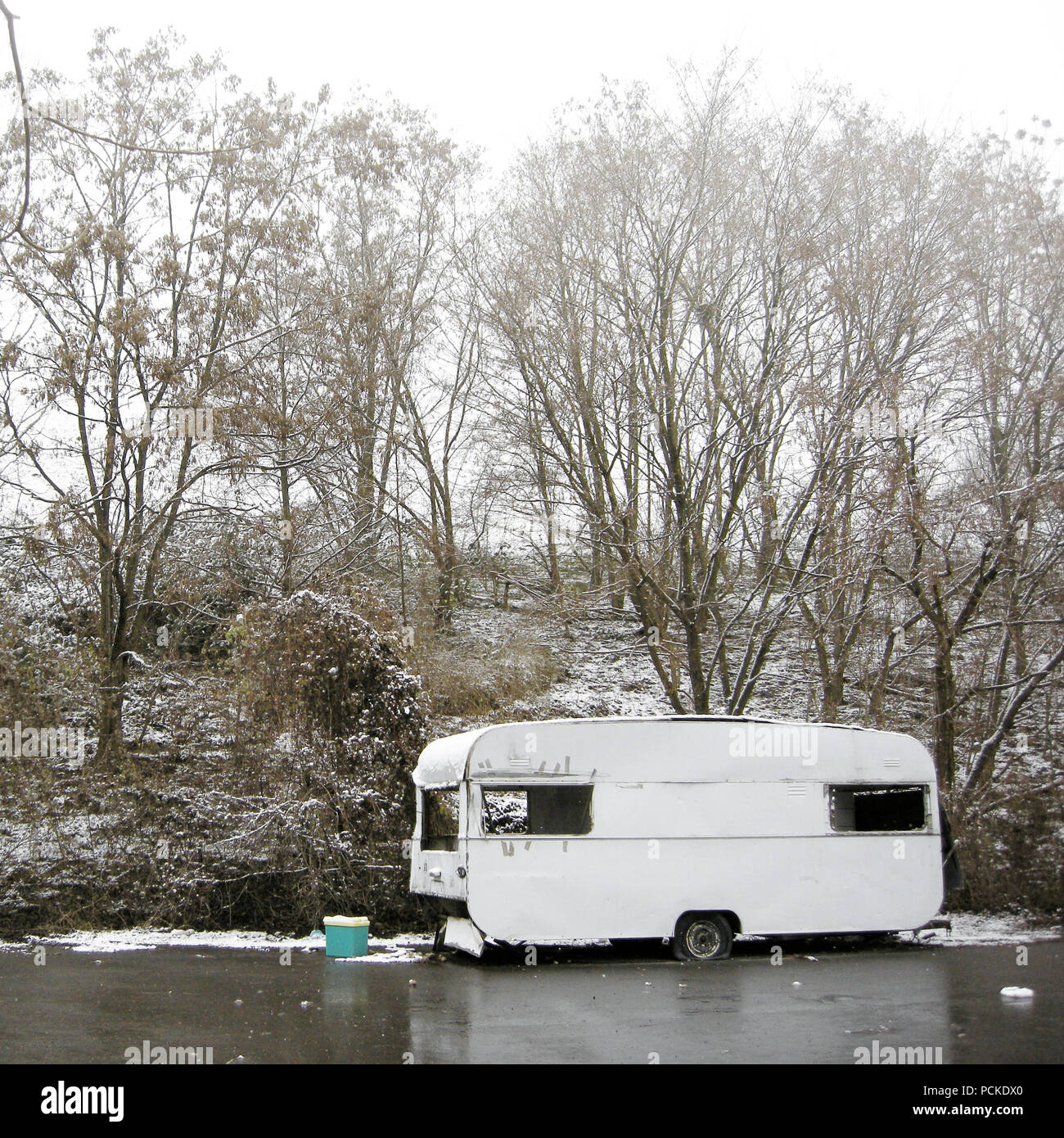 Abandoned Caravan Winter High Resolution Stock Photography and Images ...