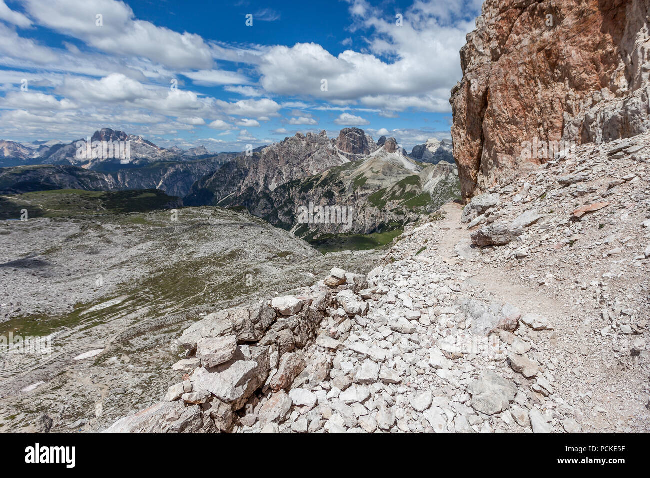 Alpine path that passes through the posts of the First World War, Mount ...