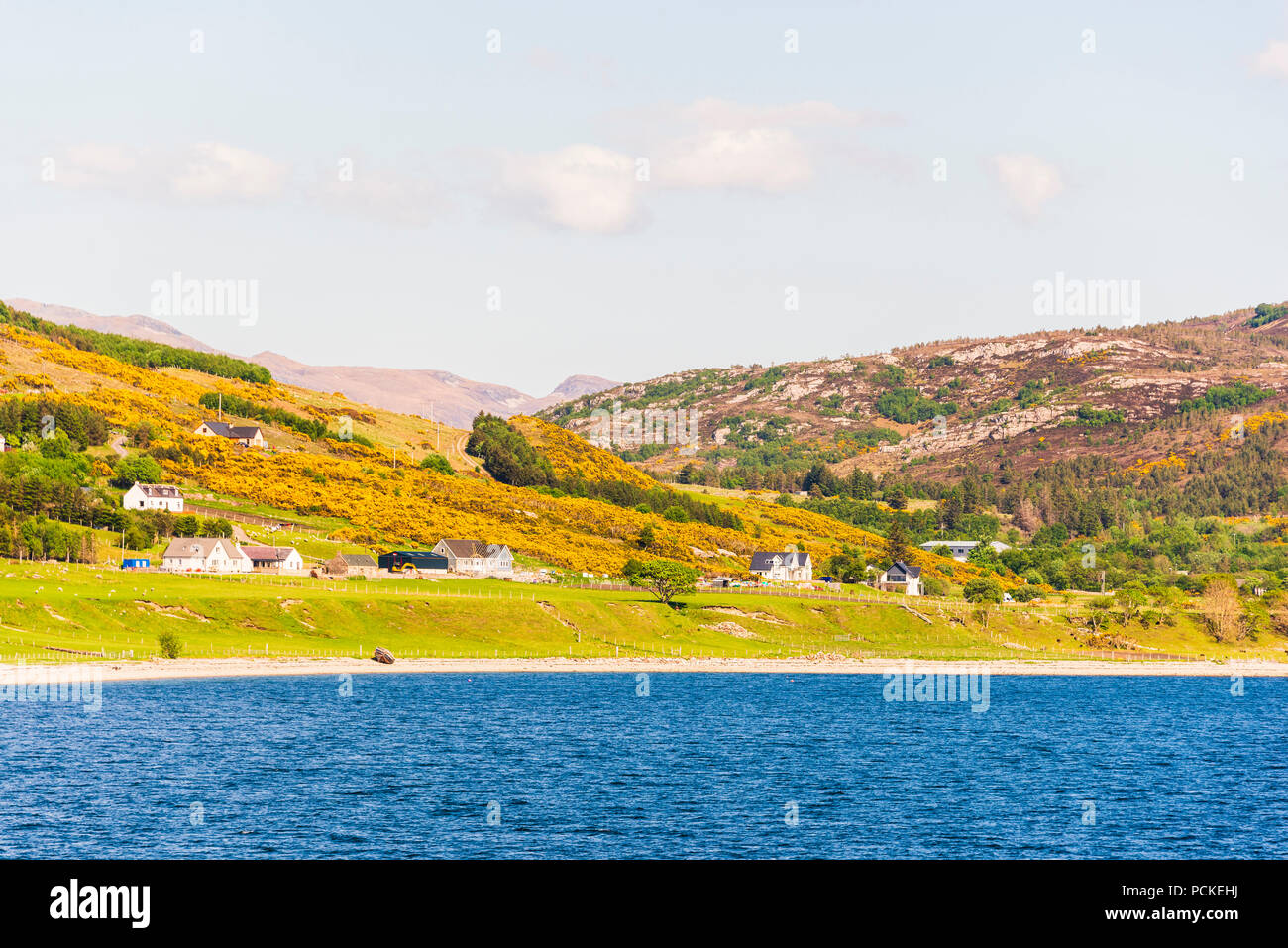 views taken from the ferryboat on the Stornoway to Ullapool route in a sunny day Stock Photo - Alamy