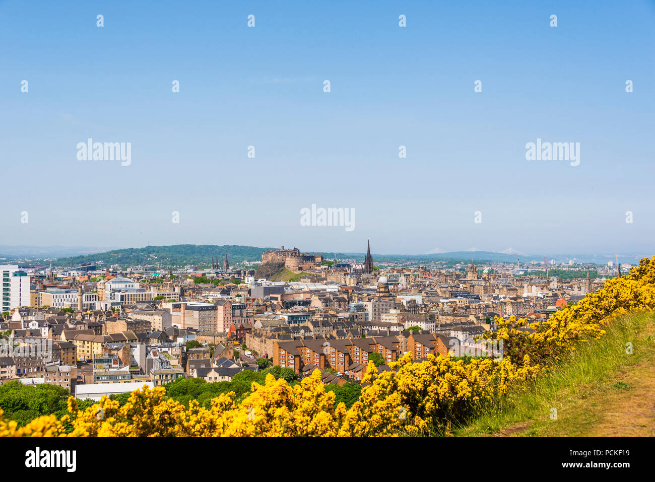 Edinburgh aerial views from Arthur's seat Stock Photo - Alamy