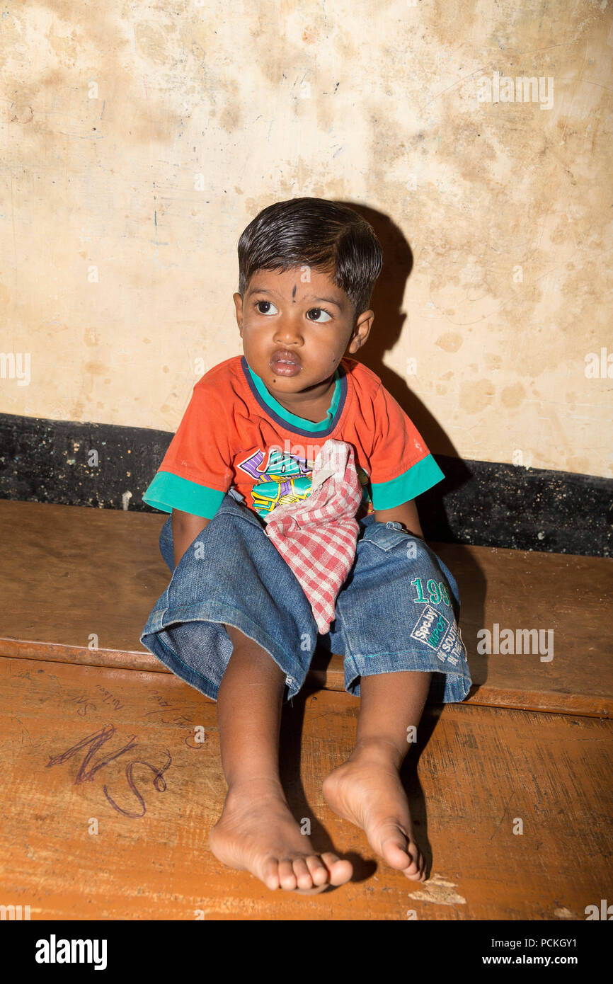 PONDICHERY, PUDUCHERRY, TAMIL NADU, INDIA - March Circa, 2018. Poverty ...