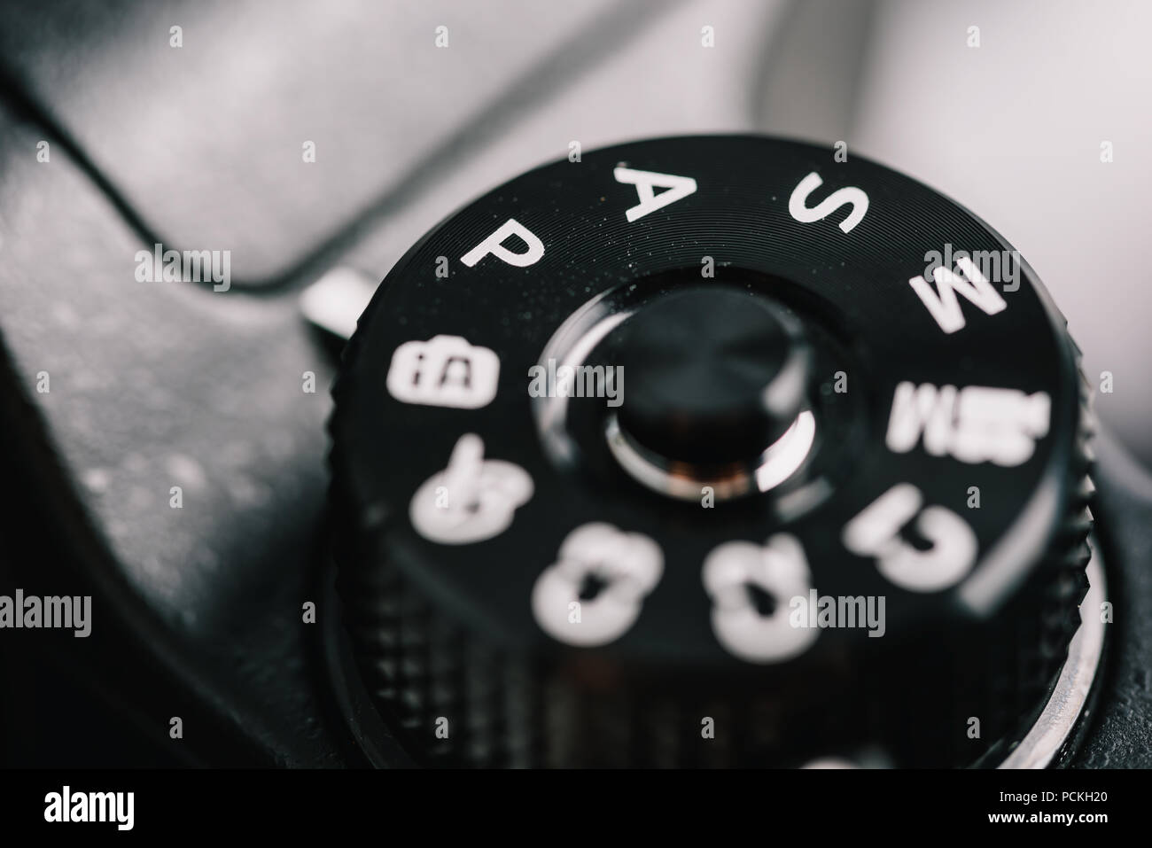 Digital Camera Control Dial Showing Aperture, Shutter Speed, Manual and ...