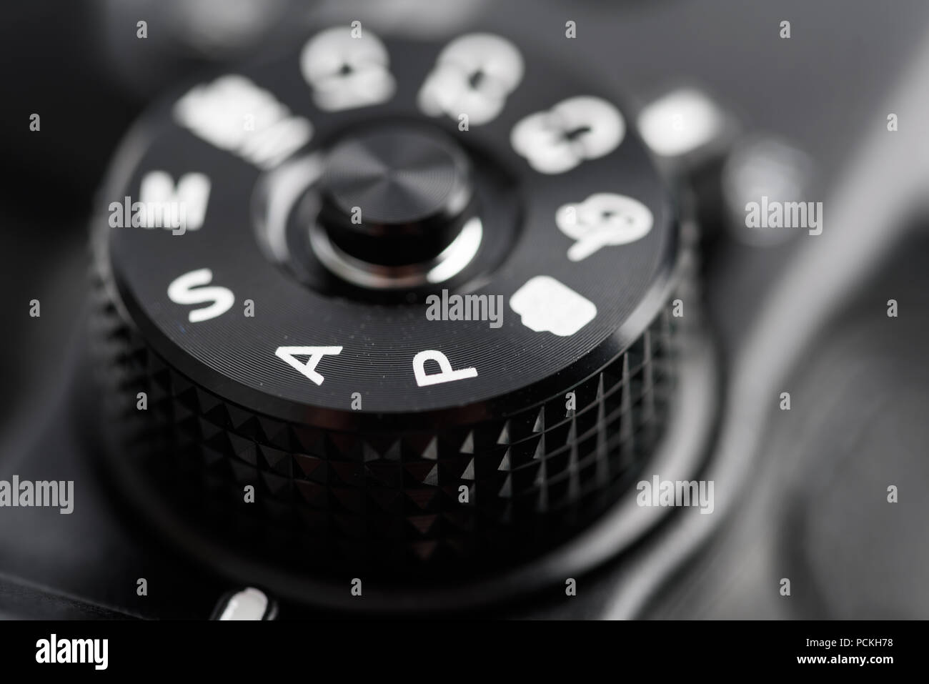 Digital Camera Control Dial Showing Aperture, Shutter Speed, Manual and ...