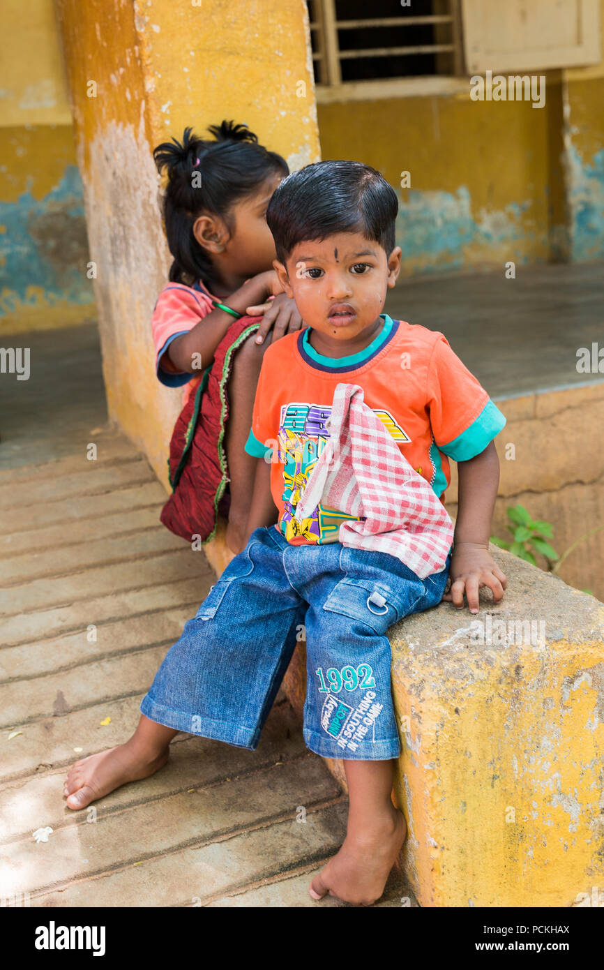 PONDICHERY, PUDUCHERRY, TAMIL NADU, INDIA - SEPTEMBER circa, 2018. An ...