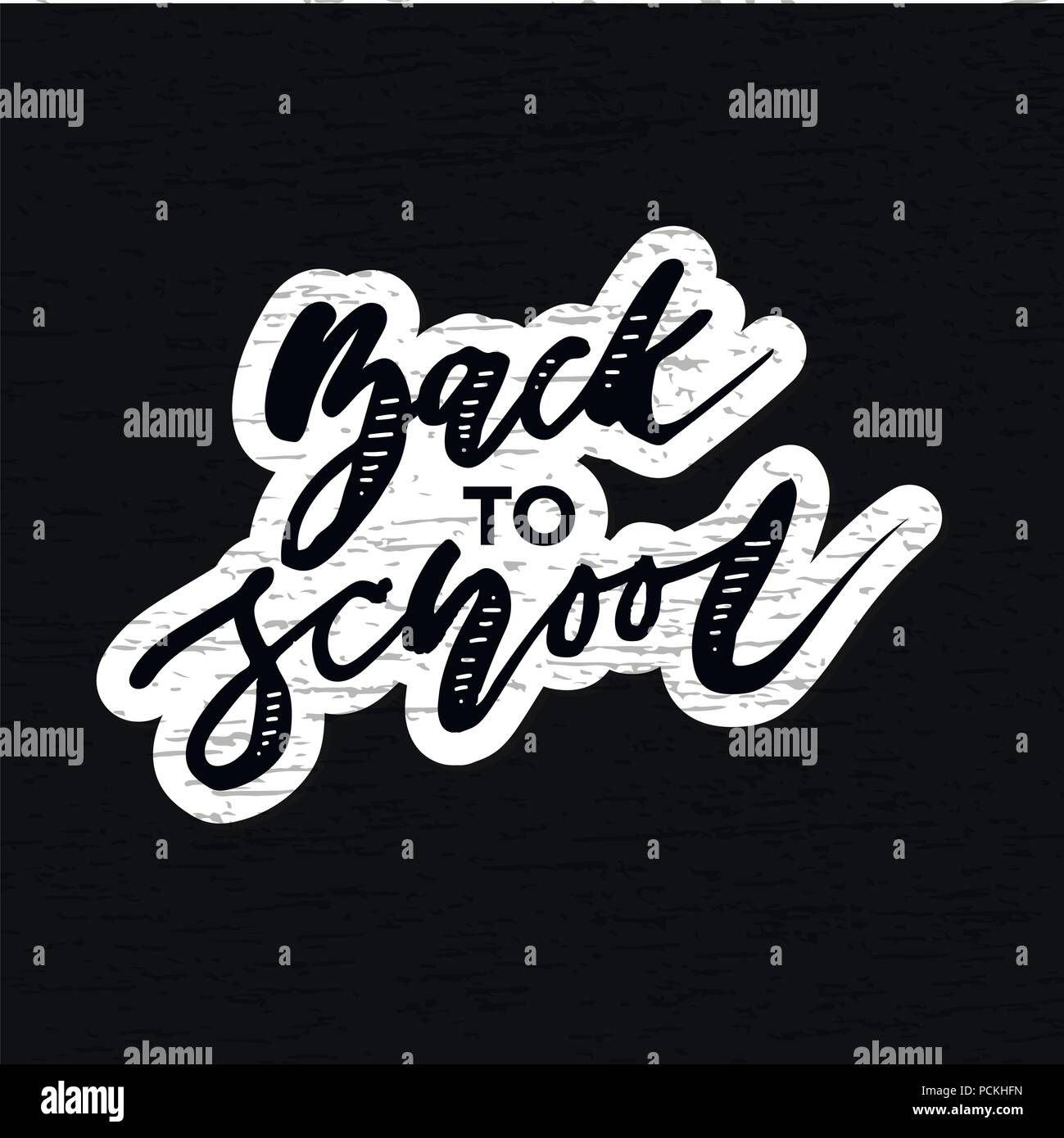 Back to school Phrase Vector Lettering Calligraphy Chalkboard Stock ...