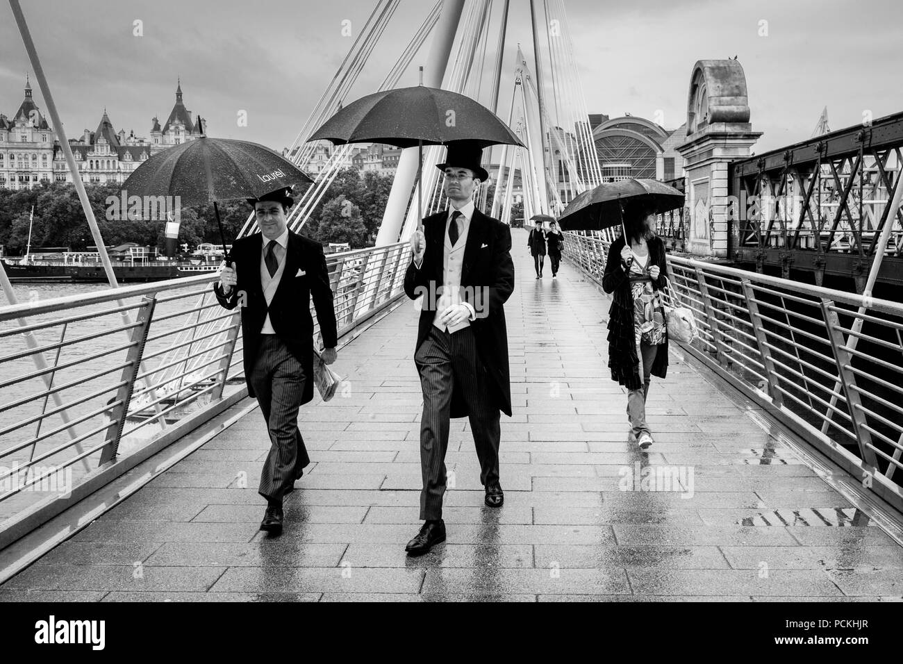 Traditional top hat and tails uniform Black and White Stock Photos ...