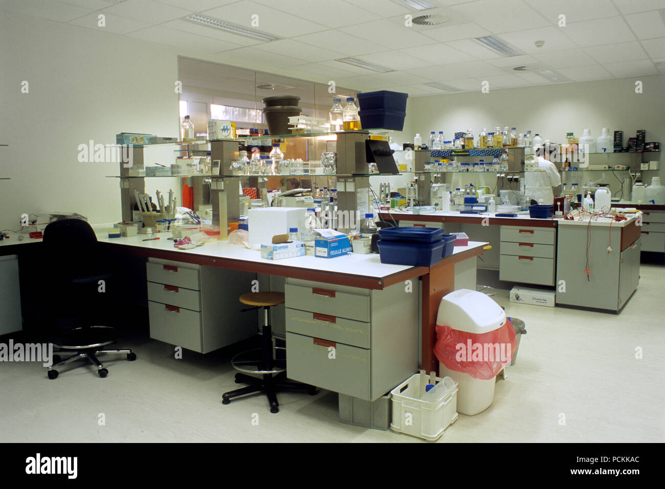 Laboratory inside the research building of professor Christine Van ...