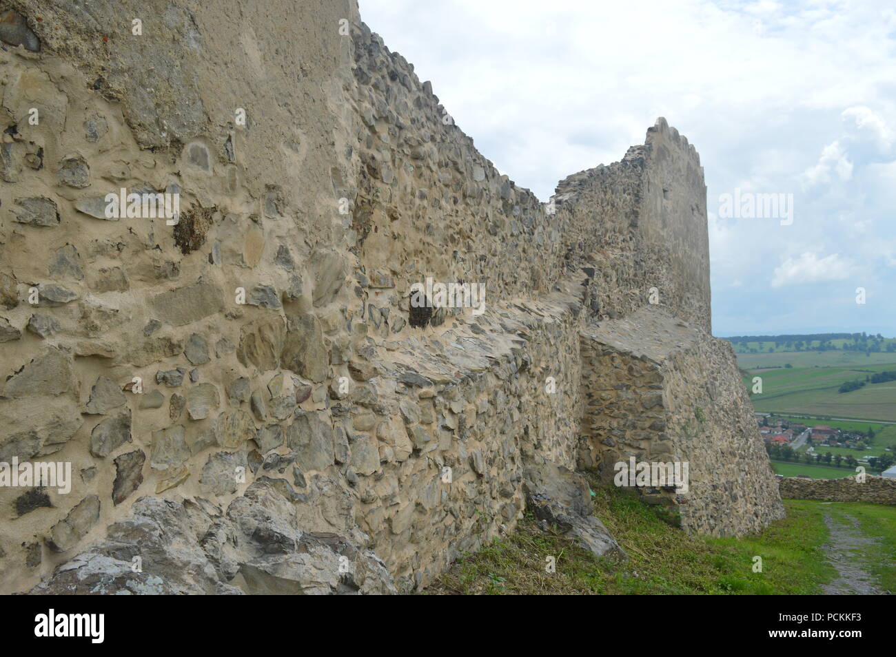Rupea Fortress on hilltop, Transylvania Stock Photo - Alamy