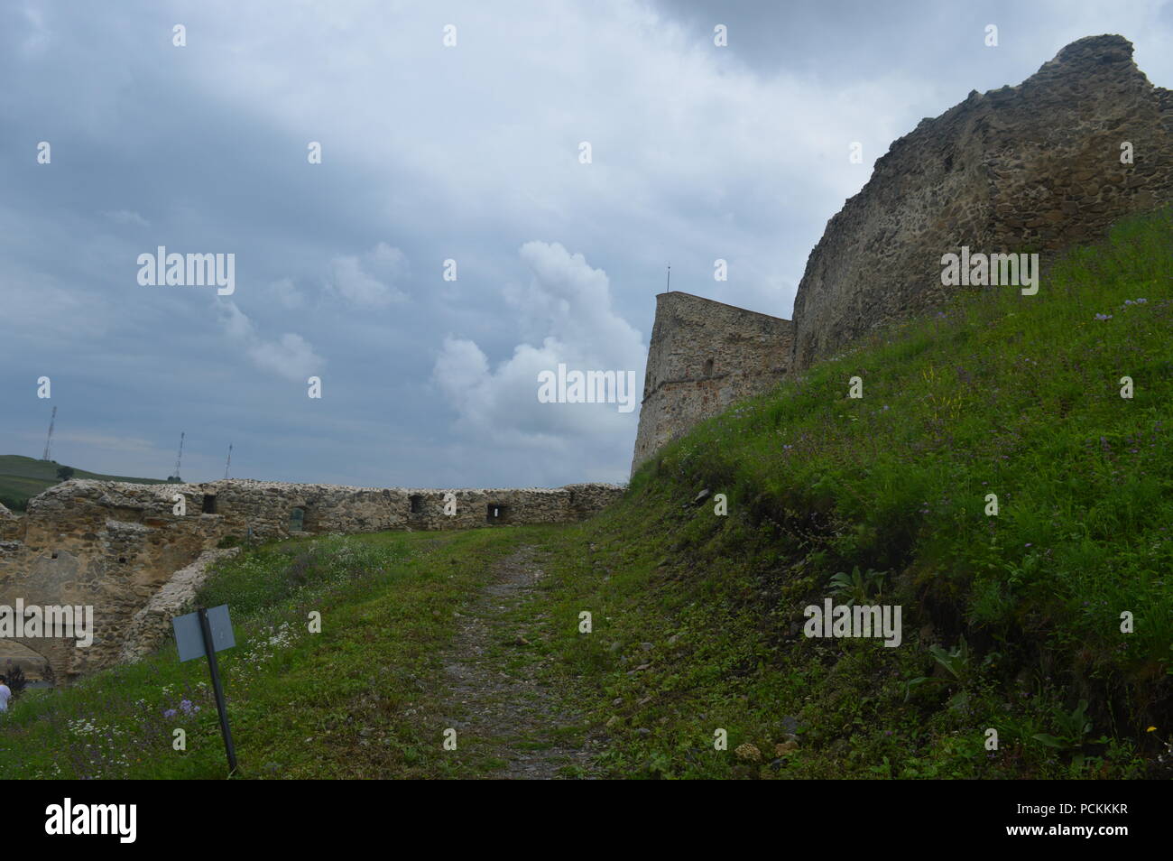 Rupea Fortress on hilltop, Transylvania Stock Photo - Alamy