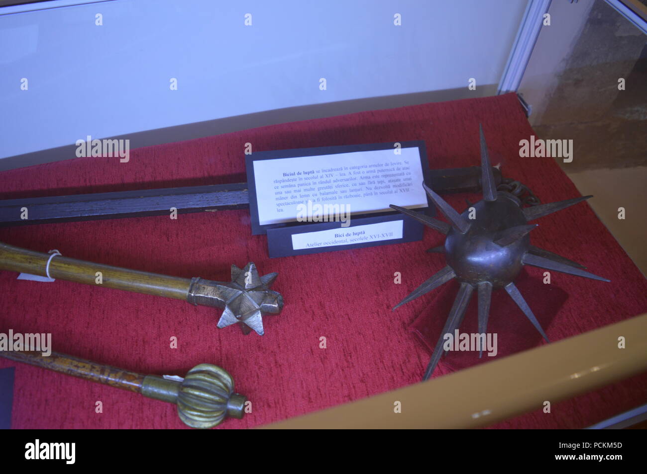 Maces on display at museum Stock Photo - Alamy