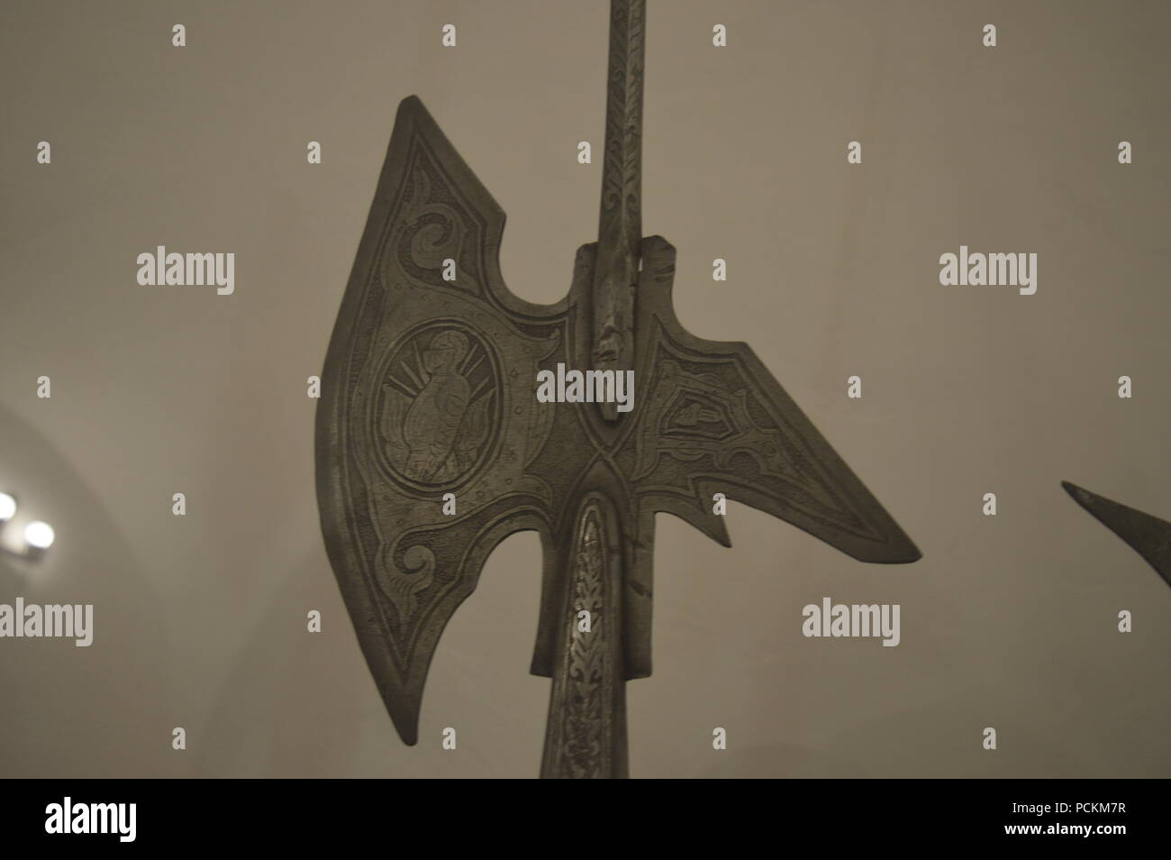 Weapons on display at museum Stock Photo - Alamy