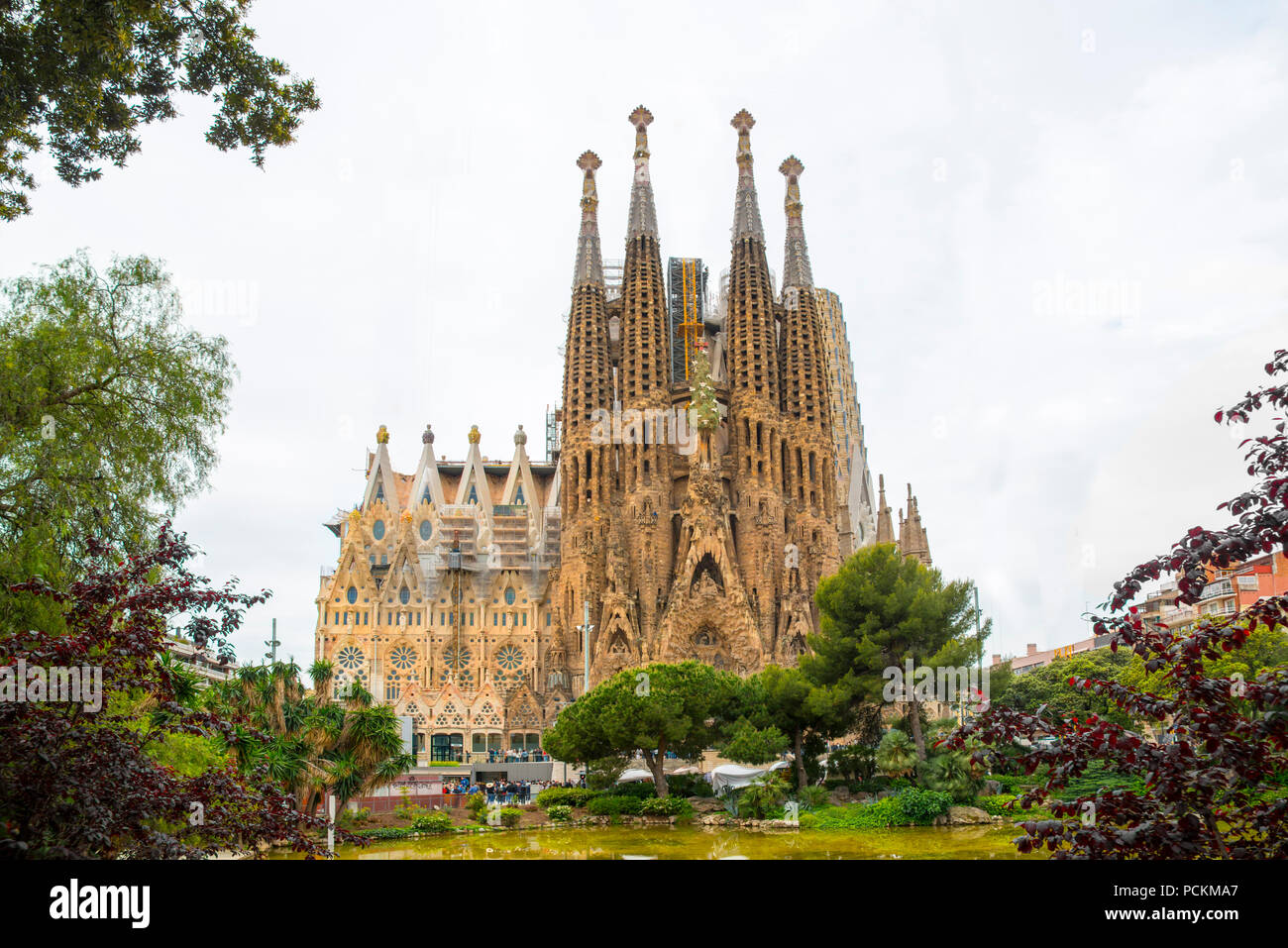 The Basílica i Temple Expiatori de la Sagrada Família is a large ...