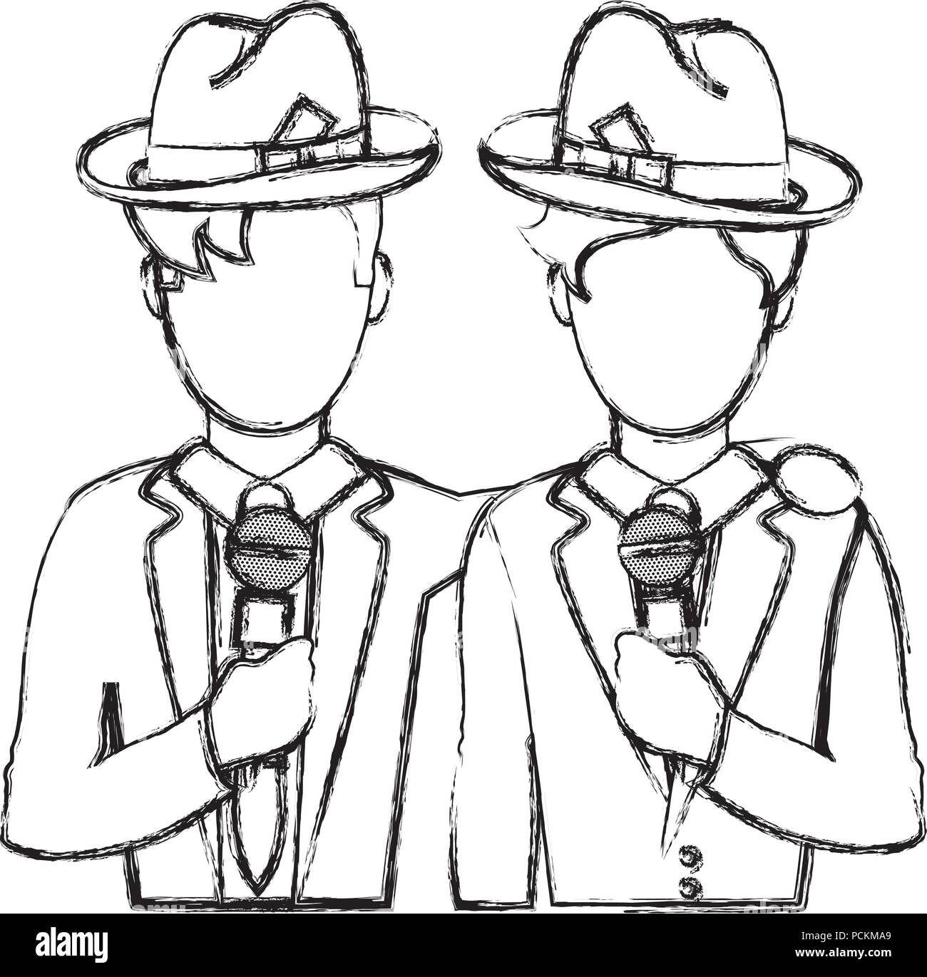 Newspaper Journalists Stock Vector Images Alamy