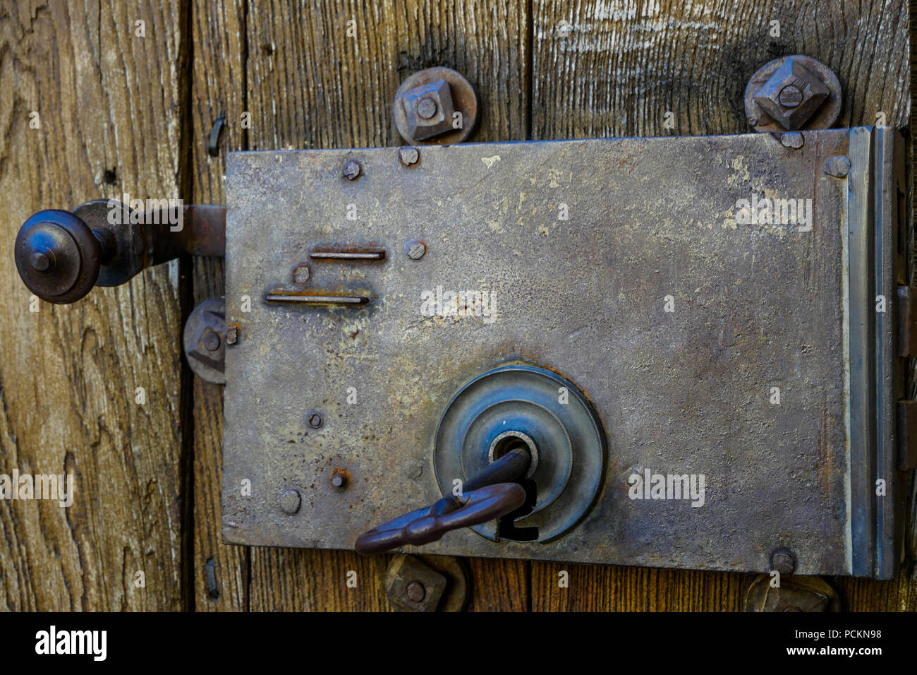 Old rusted locker, Barjols, Var, France Stock Photo - Alamy