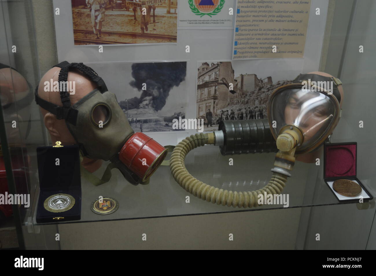 Historical firemen gas masks Stock Photo - Alamy