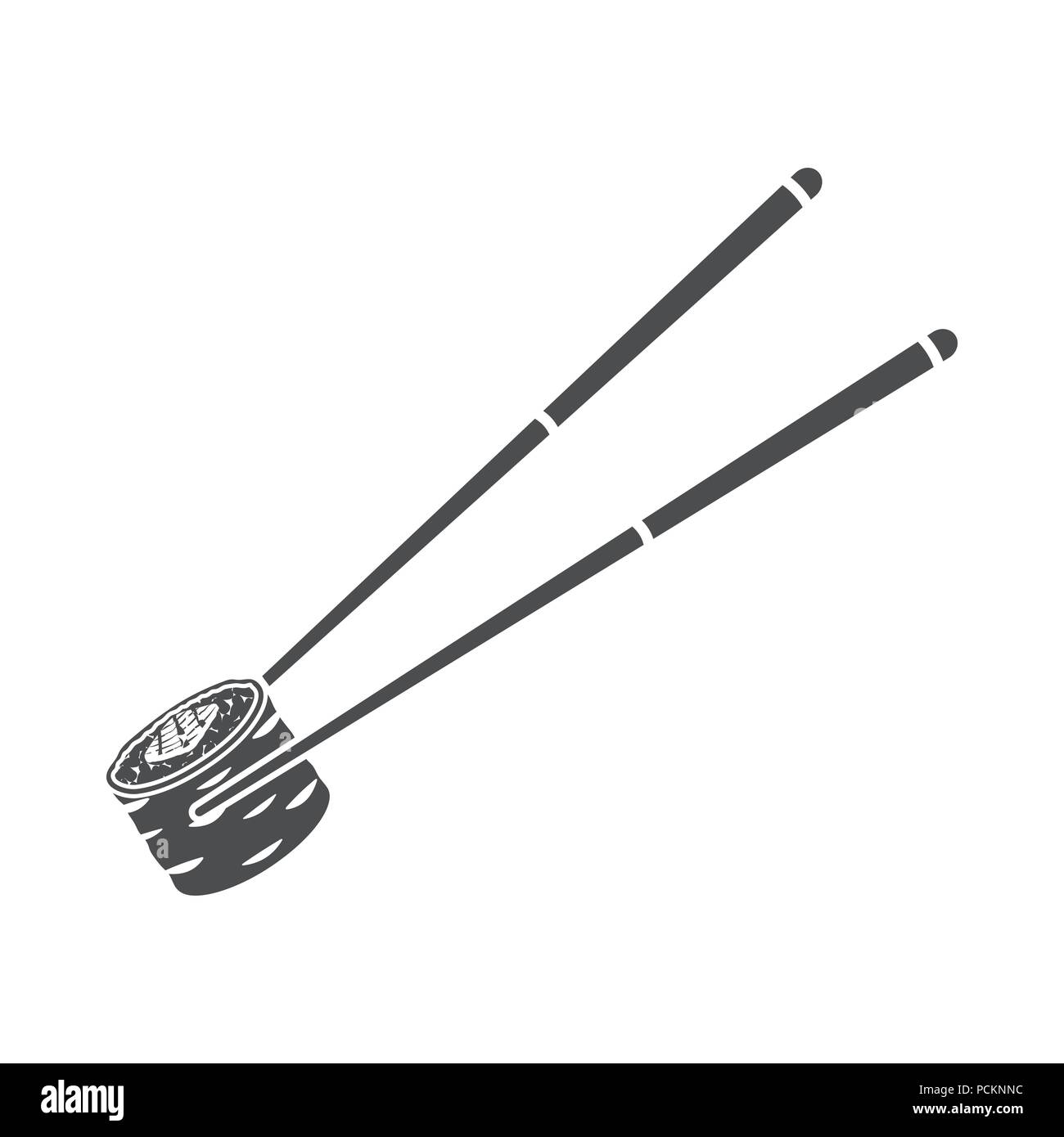 Chopsticks icon in black style isolated on white background. Sushi ...