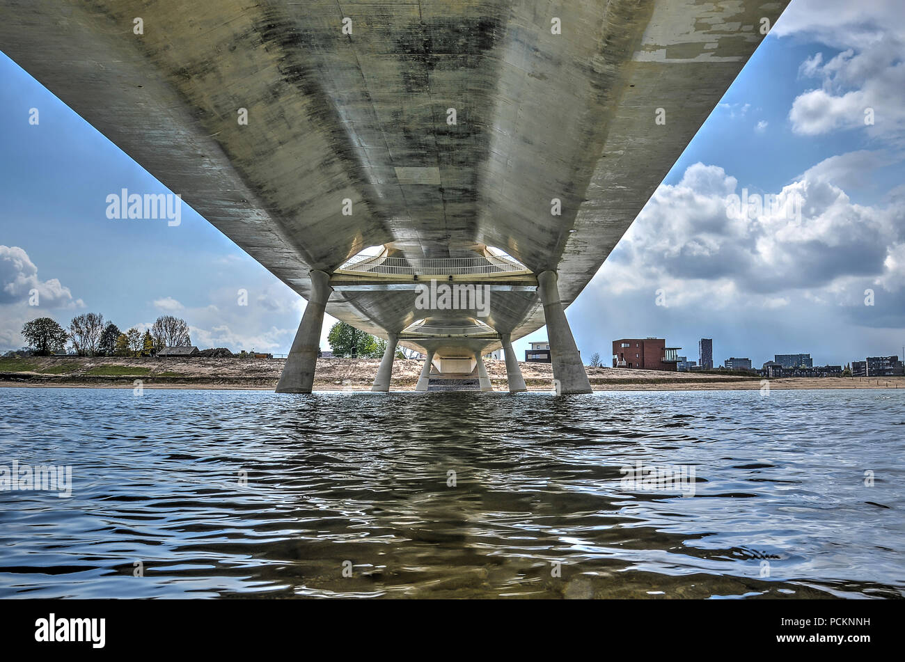 View from just above the water level of the newly created secondary ...