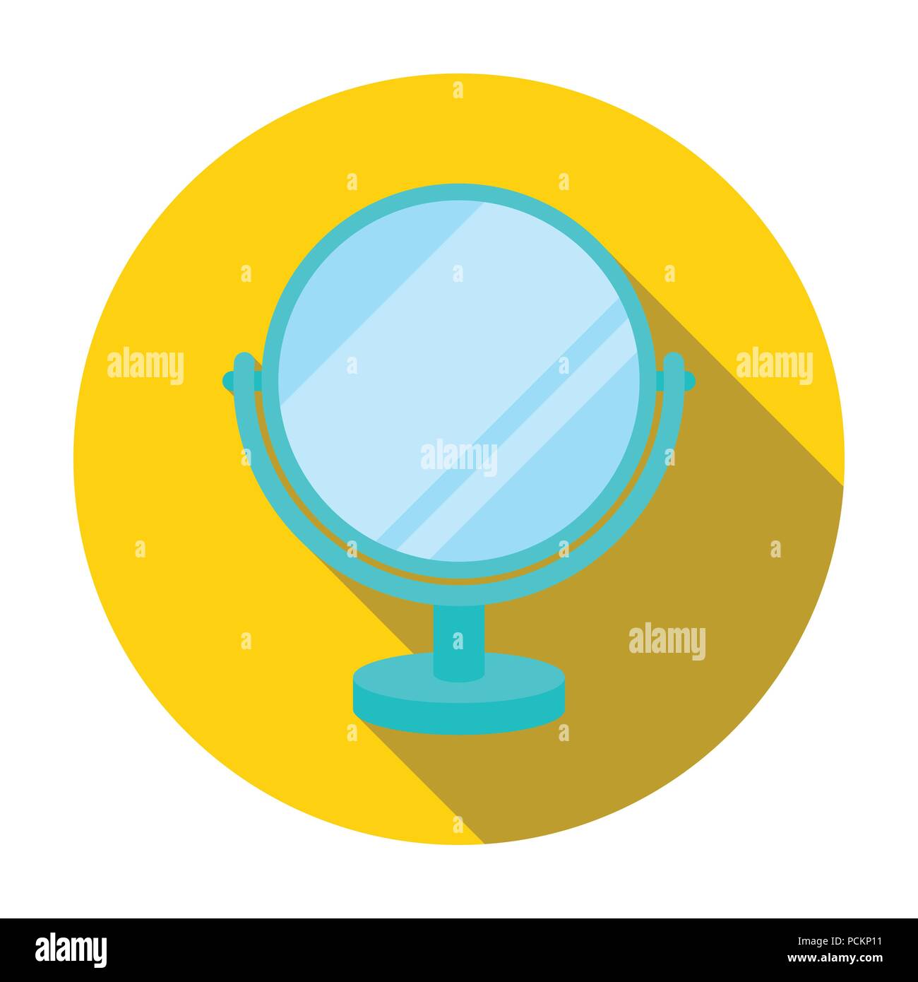 Mirror icon in flat style isolated on white background. Make up symbol ...