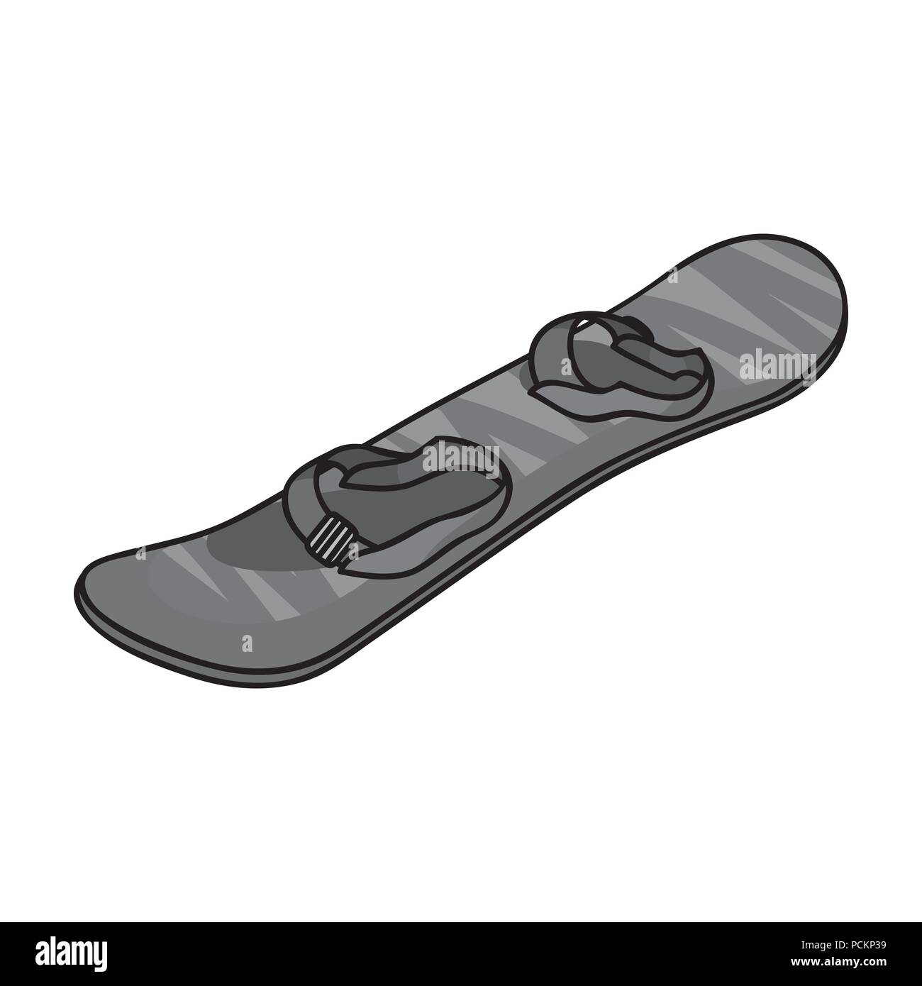 Snowboard icon in monochrome style isolated on white background. Ski ...