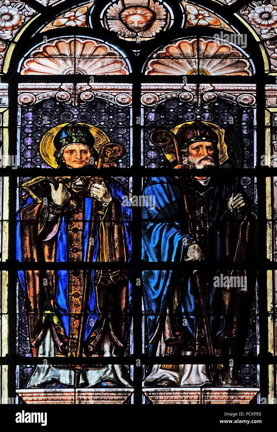 Saint Irenaeus and Saint Pothinus, stained glass window in the Saint ...
