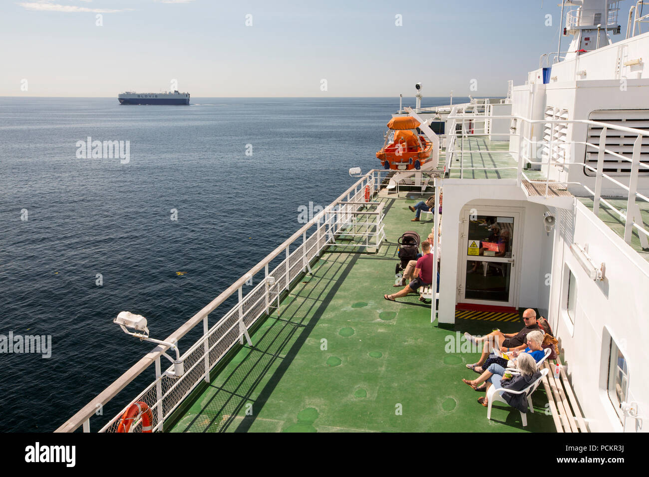 Passengers on a cross channel ferry Stock Photo - Alamy