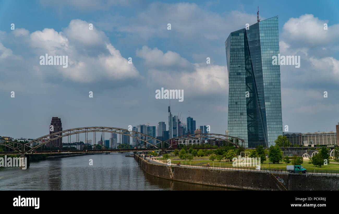 Skyline of Frankfurt, Germany, the financial center of the country ...
