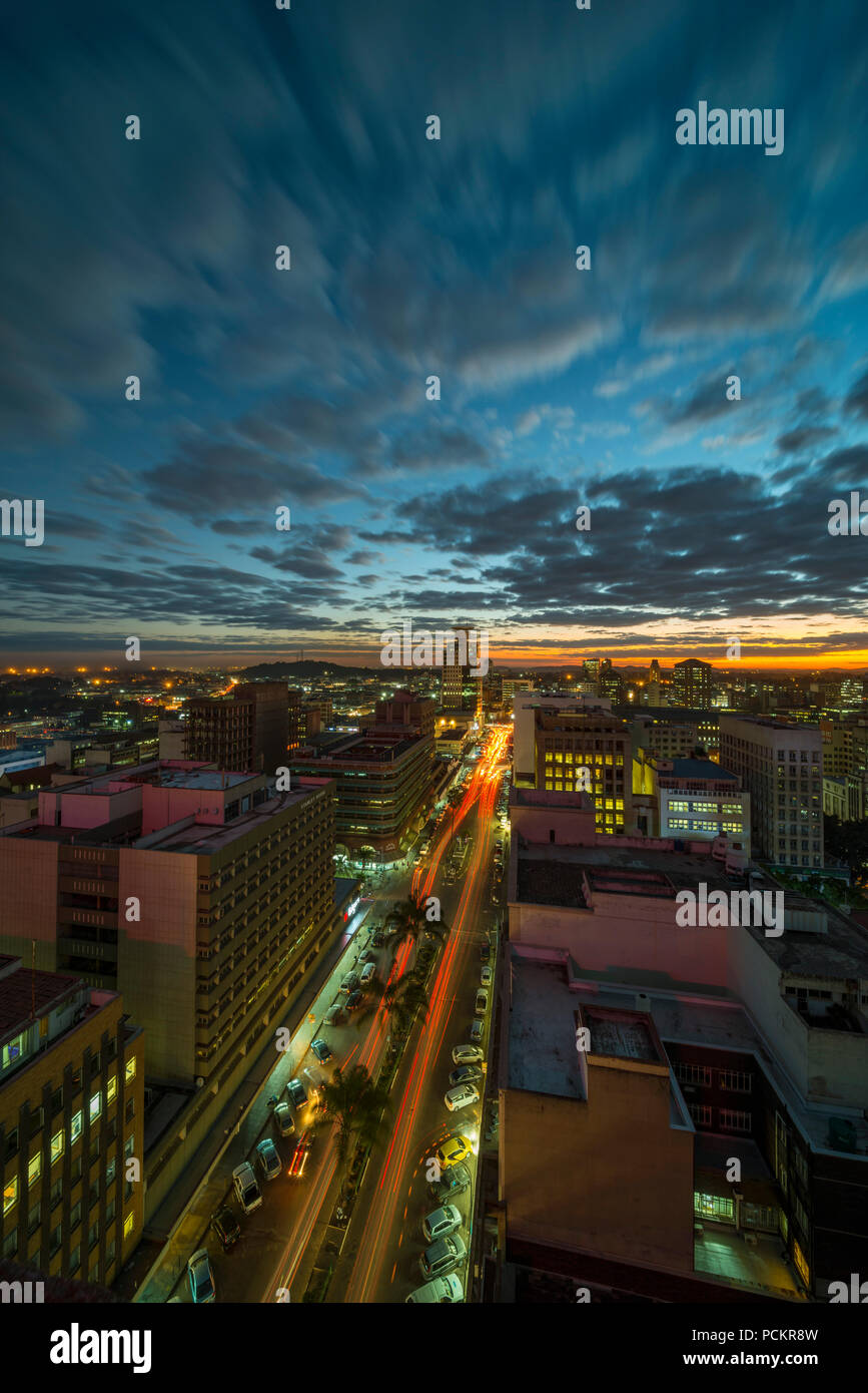 An evening view of Zimbabwe's capital, Harare Stock Photo - Alamy