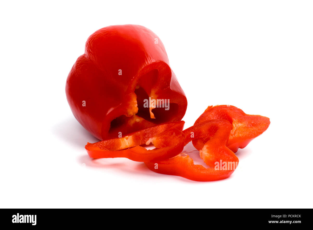 red paprika on white background Stock Photo - Alamy
