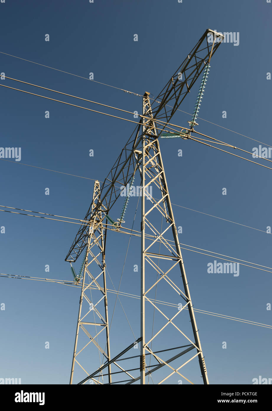 Steel lattice electricity pylon or transmission tower in Norway Stock ...
