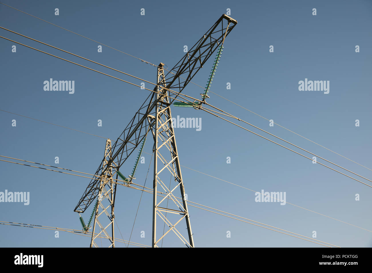 Steel lattice electricity pylon or transmission tower in Norway Stock ...