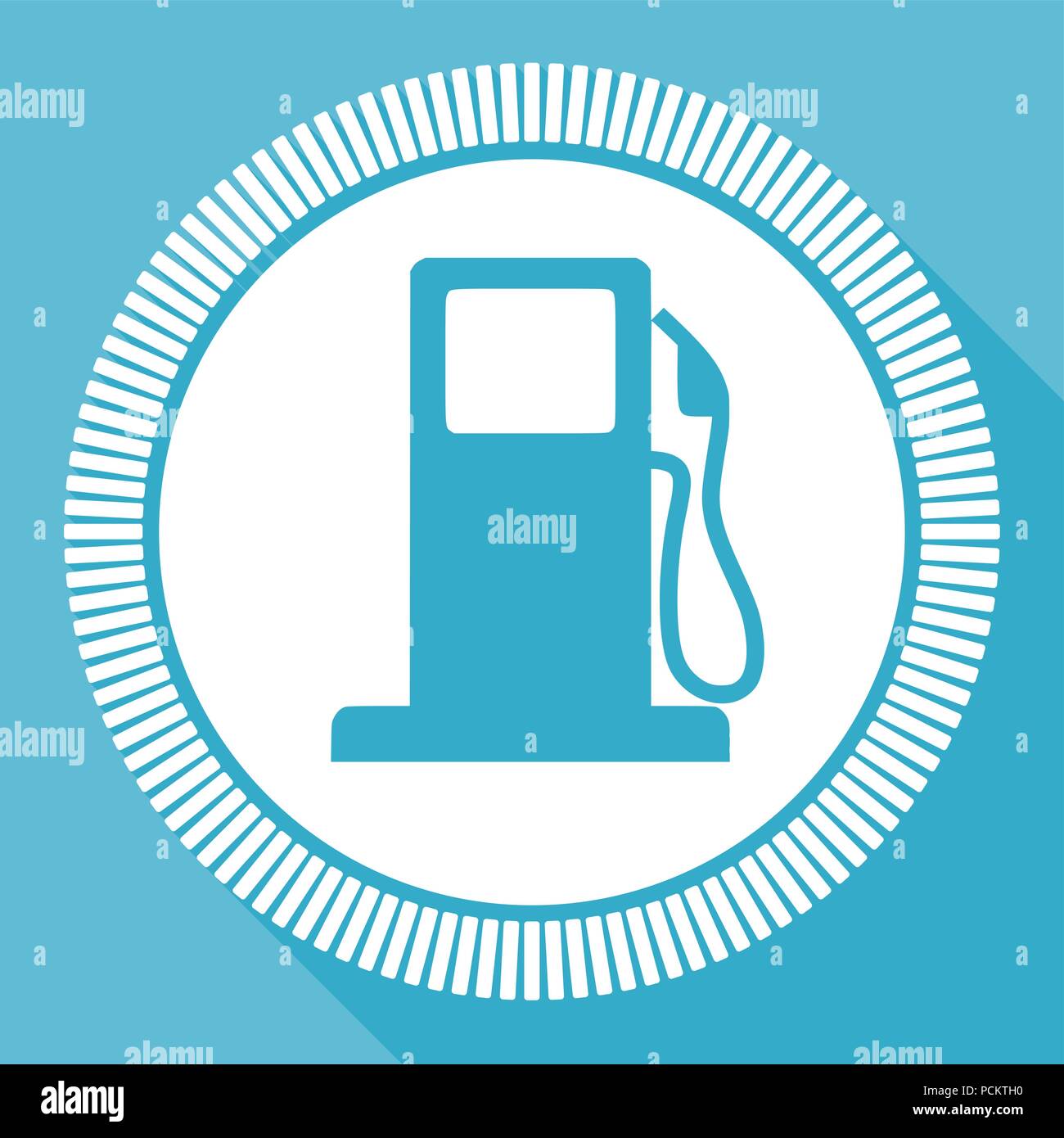 Petrol station editable flat vector icon, oil square web button, fuel ...