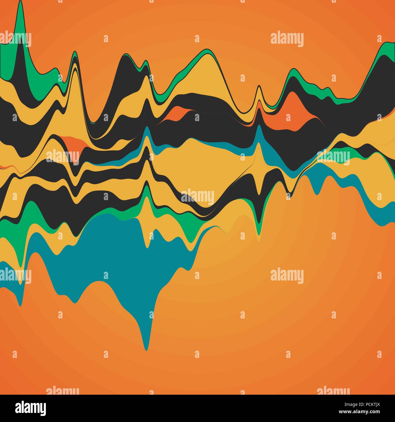 Big data visualization. Streamgraph. Futuristic infographic. Inf Stock ...