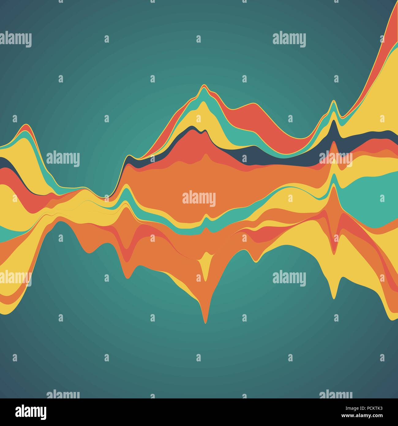 Big data visualization. Streamgraph. Futuristic infographic. Inf Stock ...