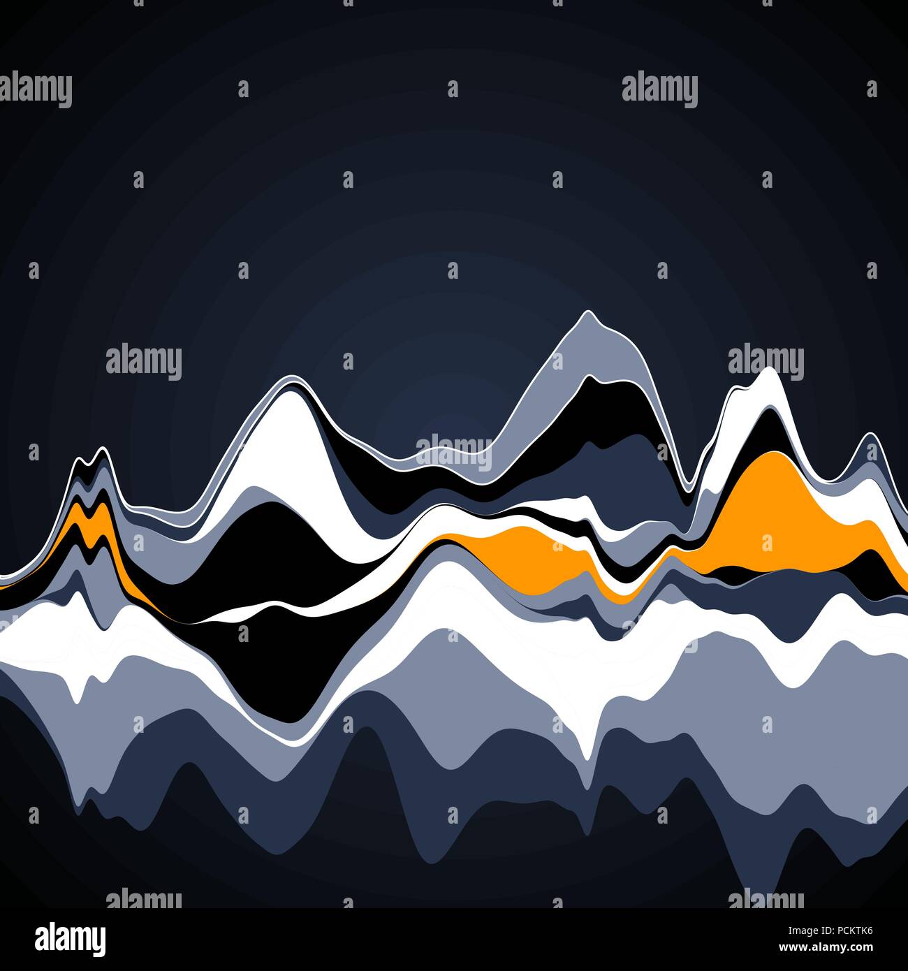 Big data visualization. Streamgraph. Futuristic infographic. Inf Stock ...