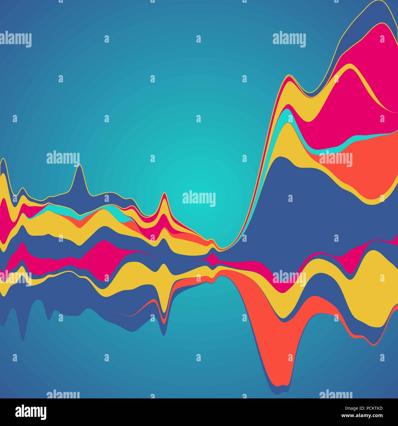 Big data visualization. Streamgraph. Futuristic infographic. Inf Stock ...