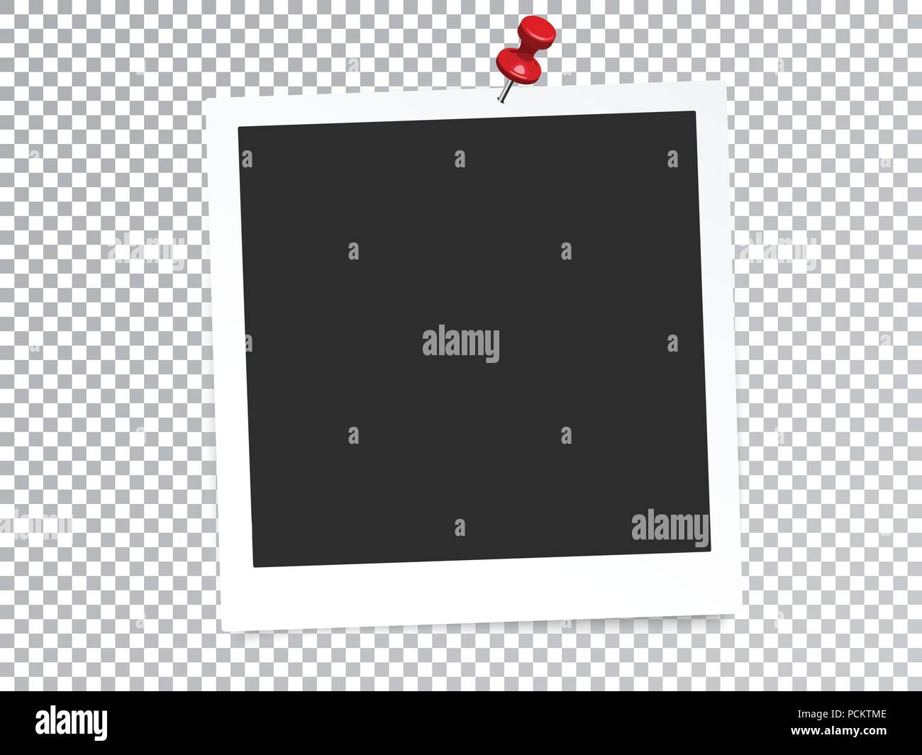 Realistic Photo Frame with Pin Isolated Transparent Special Effect ...